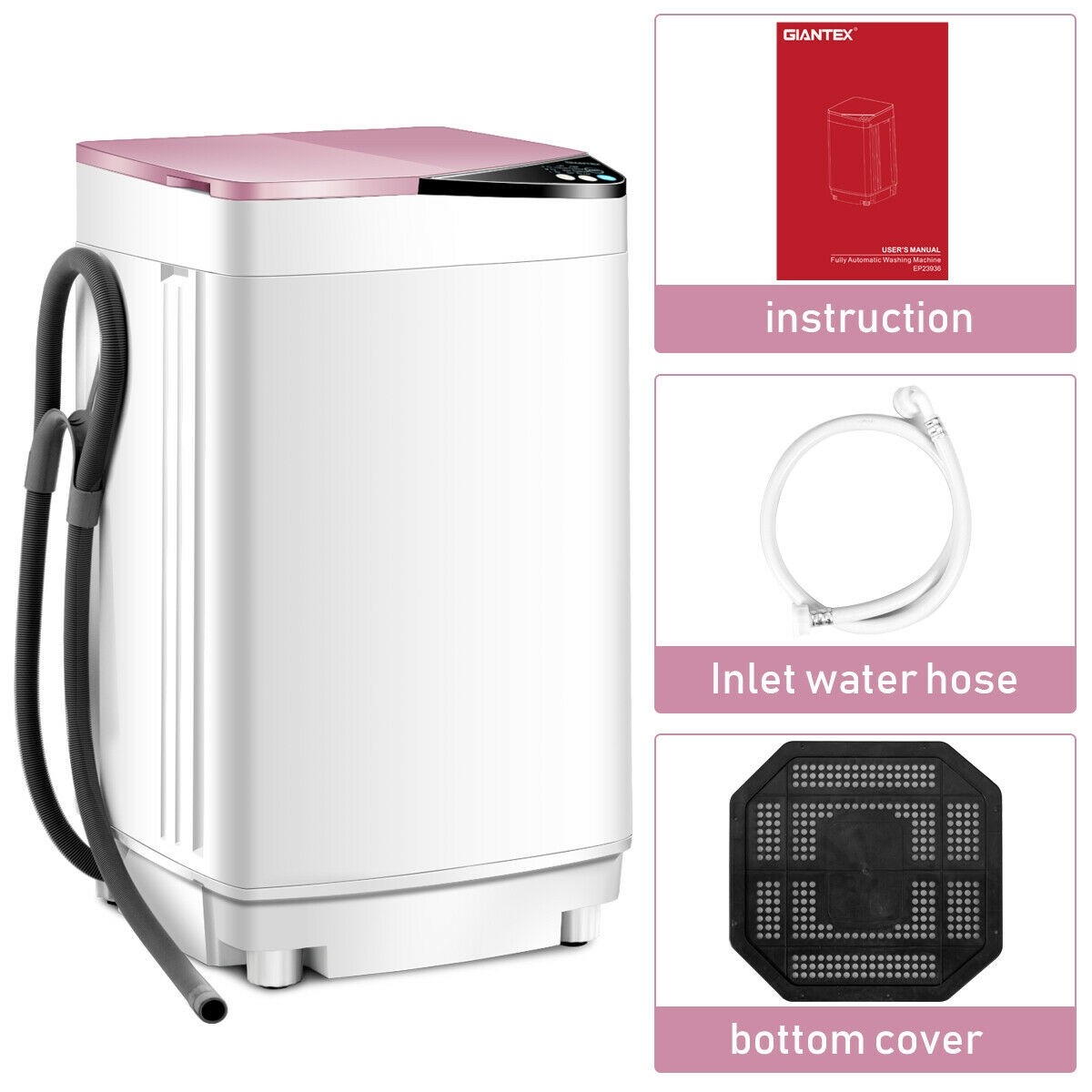 Full-automatic Washing Machine 7.7 lbs Washer / Spinner Germicidal ...